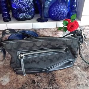 Coach | Bags | Coach Signature Canvasleather Shoulder Bag 9363 | Poshmark